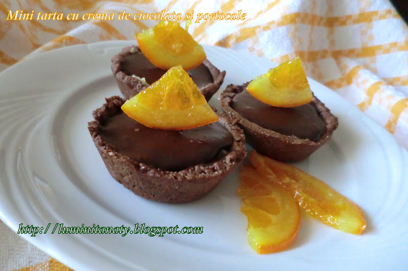 Retete pentru incepatori si nu numai...by Naty: Mini tarta cu ciocolata ...