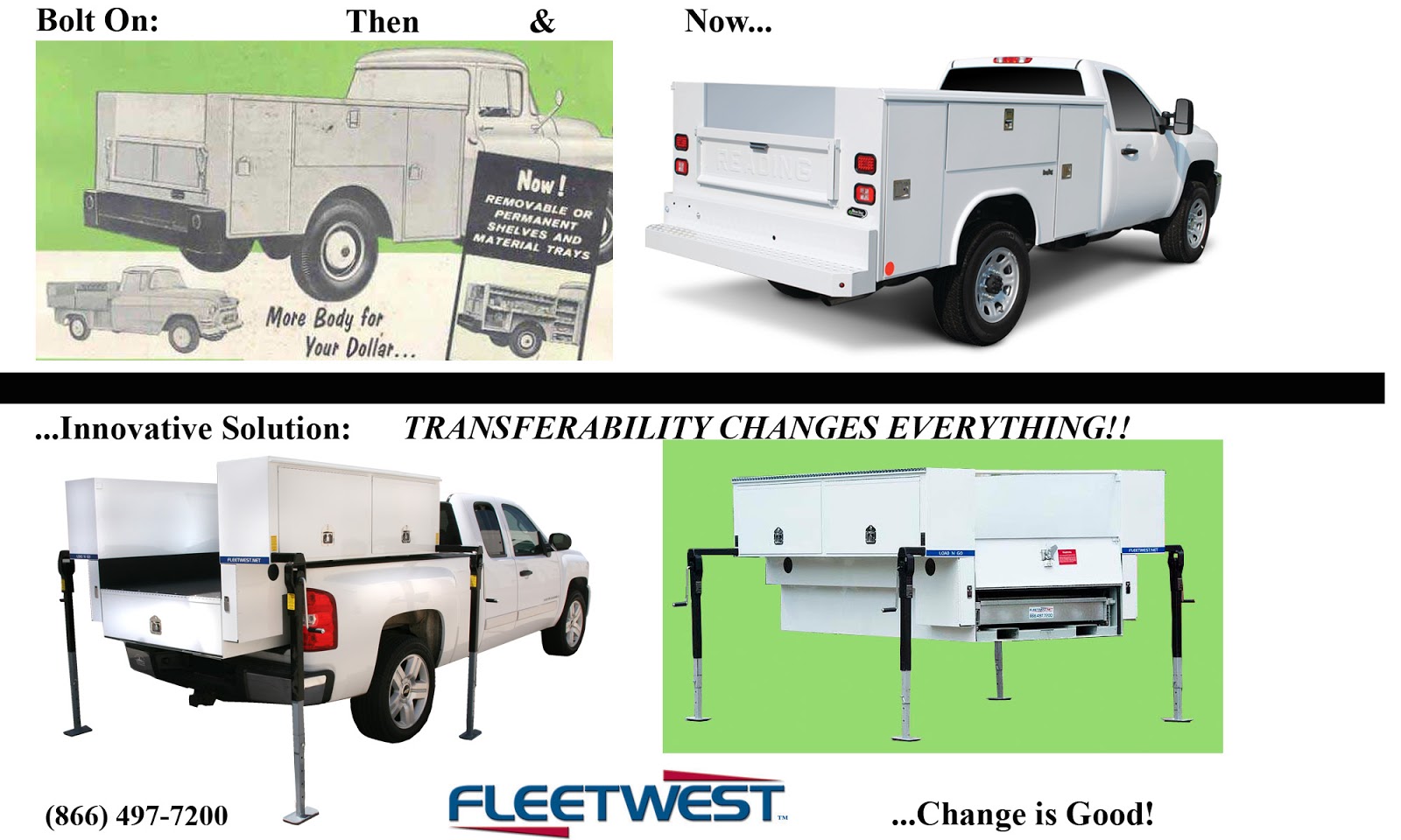 Transferable Slip-On Work Truck Bodies For Standard Pickup Trucks: 2016