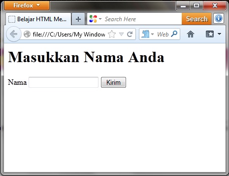 Belajar HTML Membuat Text Box | Inspire Use All