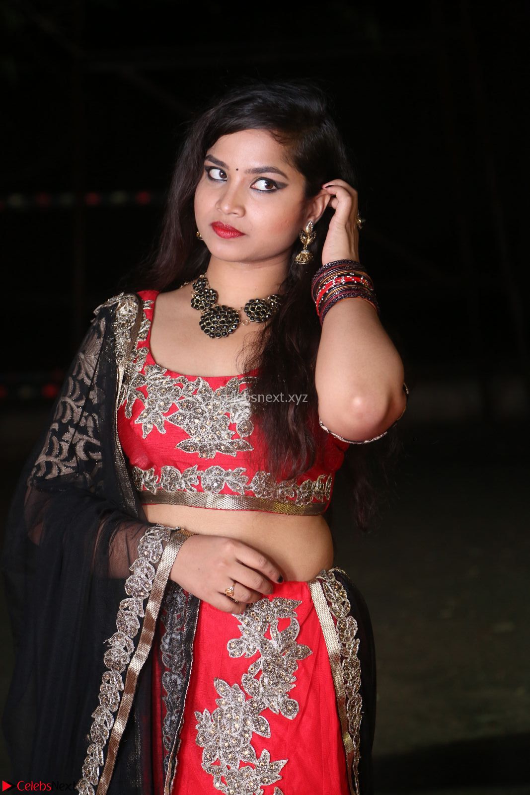 Sirisha Dasari in Red Ghagra Backless Choli ~ 003 - Sirisha Dasari in ...