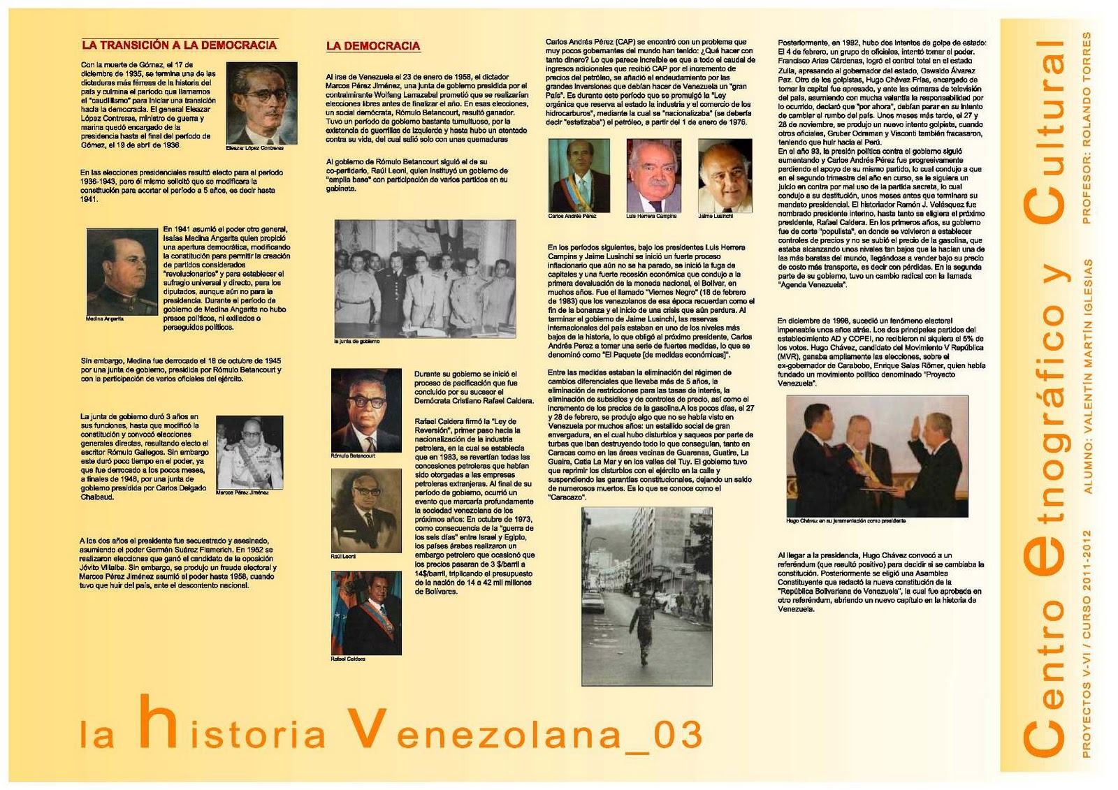 el cuadernillo de Valentín: Ficha resumen historia 3/3 Venezuela