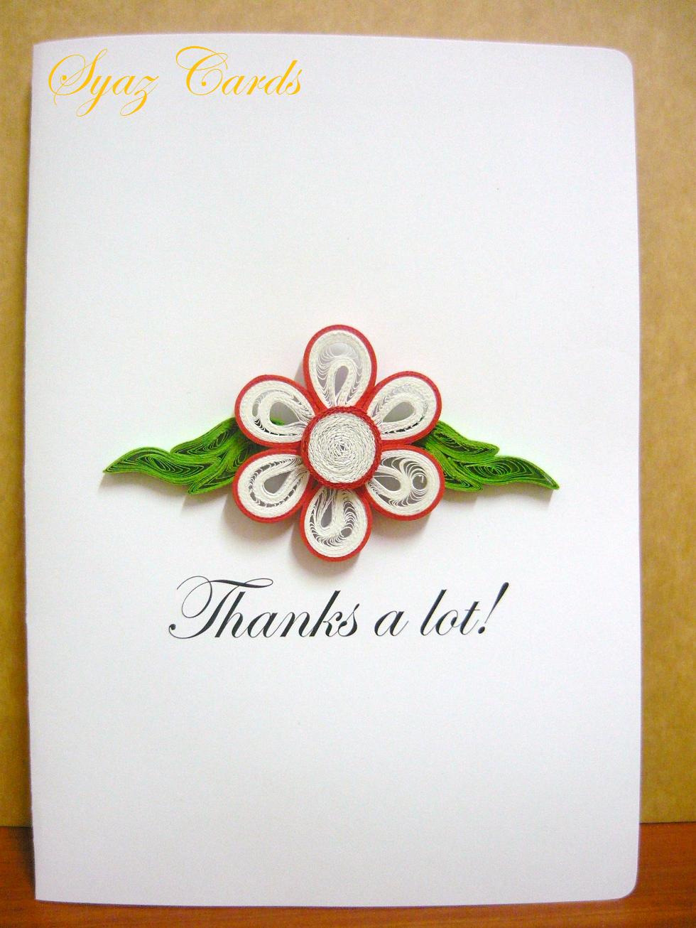 Syaz Cards: A thank you note