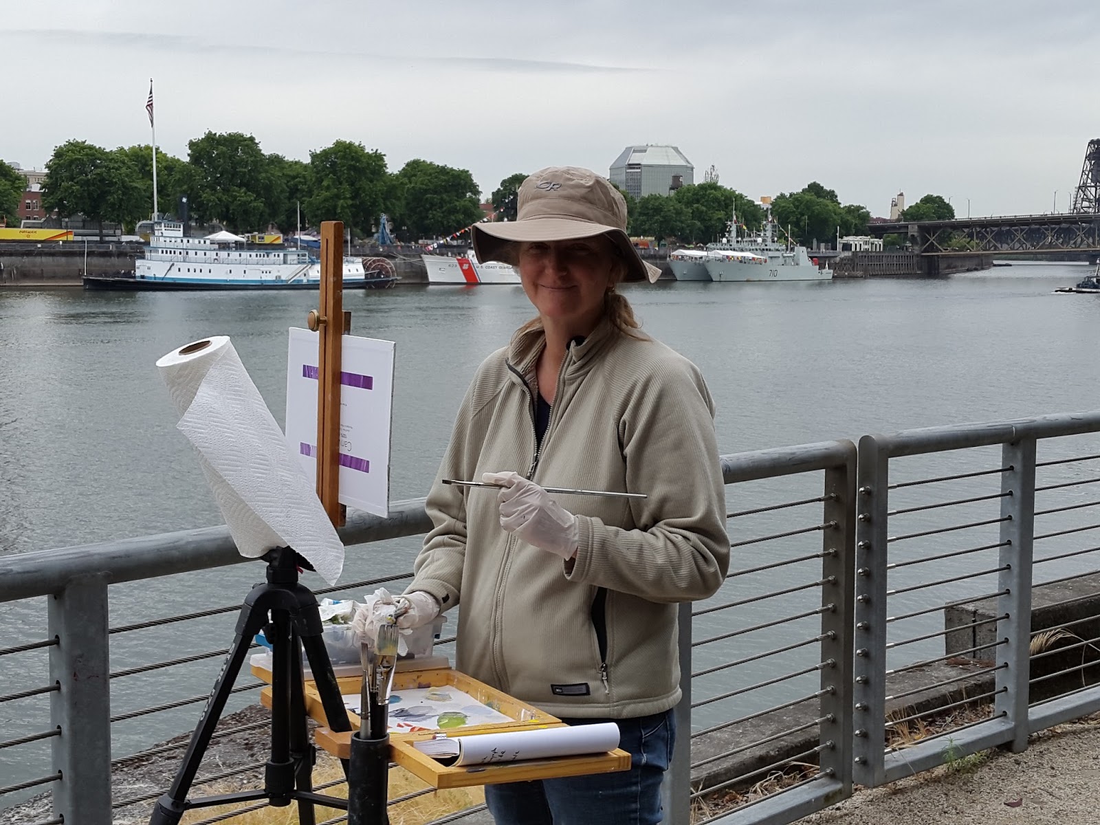 Painting the USCGC Fir and USCGC Bluebell in Portland Oregon June 9, 2016