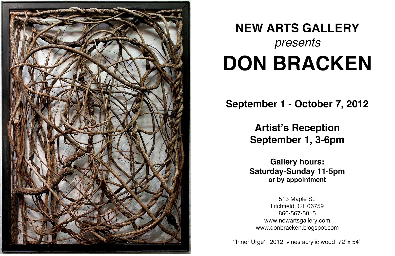 Don Bracken: Work from Art Show at New Arts gallery , Litchfield ,9/12 ...
