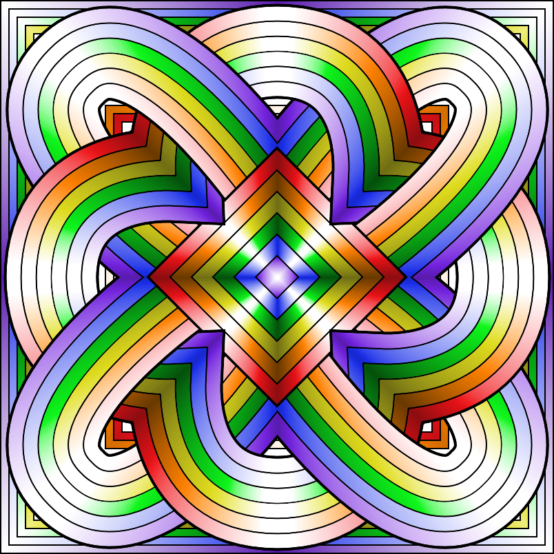 Don't Eat the Paste: Geometric Rainbow Box and Coloring Page