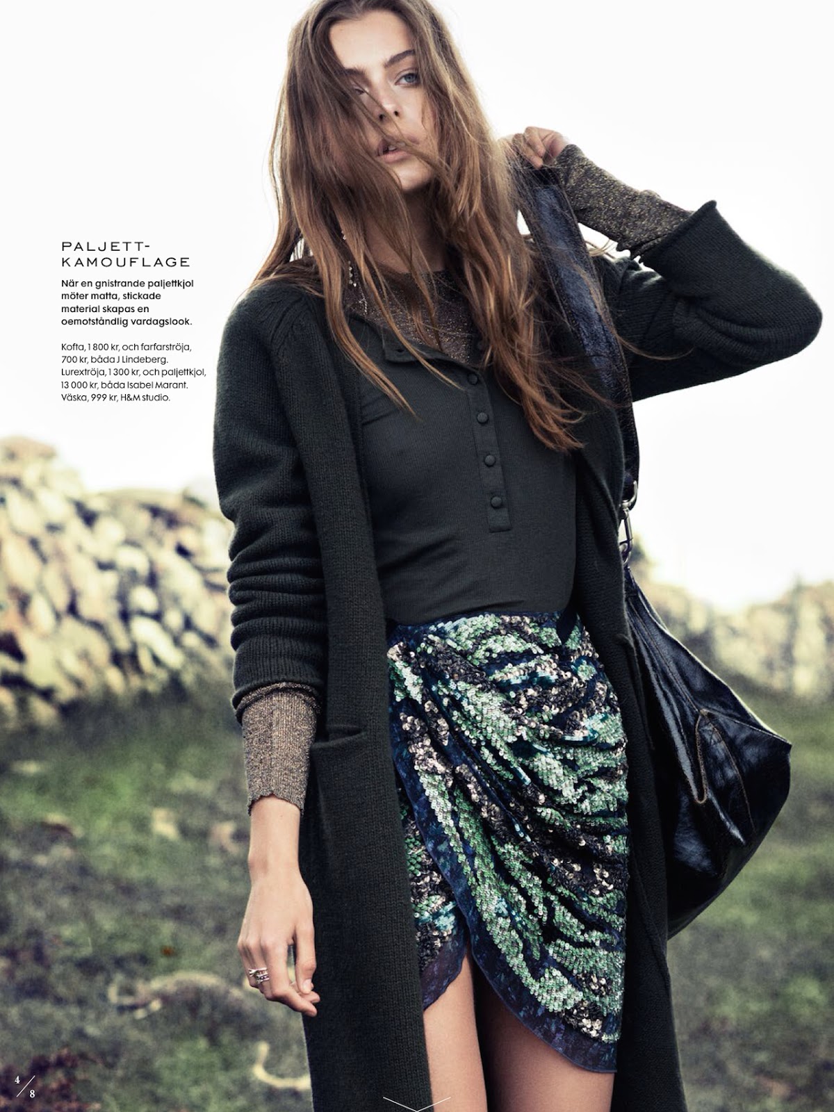 kamouflerad: lone praesto by honer akrawi for elle sweden september ...