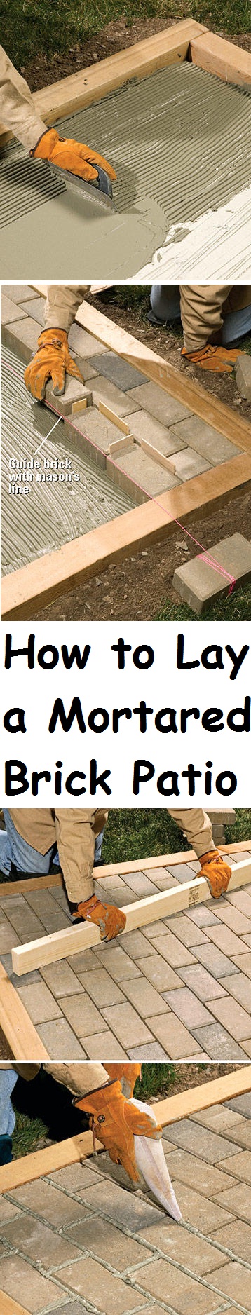 How to Lay a Mortared Brick Patio - garden favorite