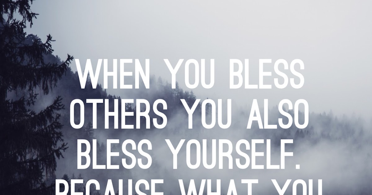 the wonderful words..: blessing yourself