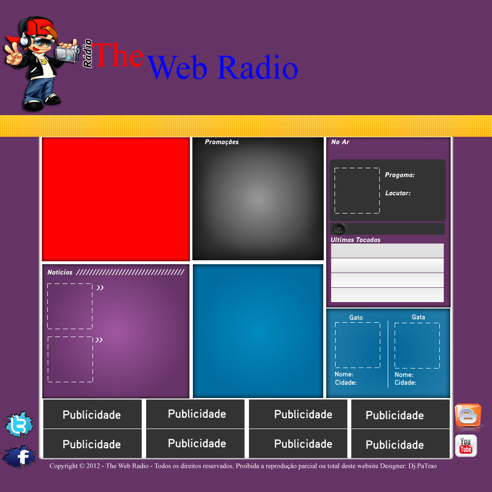 Criando Radios | O Melhor Portal de Rádio: Layout TheWebradio