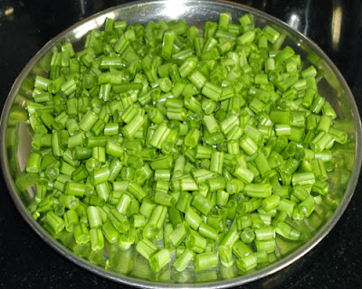 Vidyas Veg Recipes: Farasbi batata bhaji recipe - French beans potato sabzi