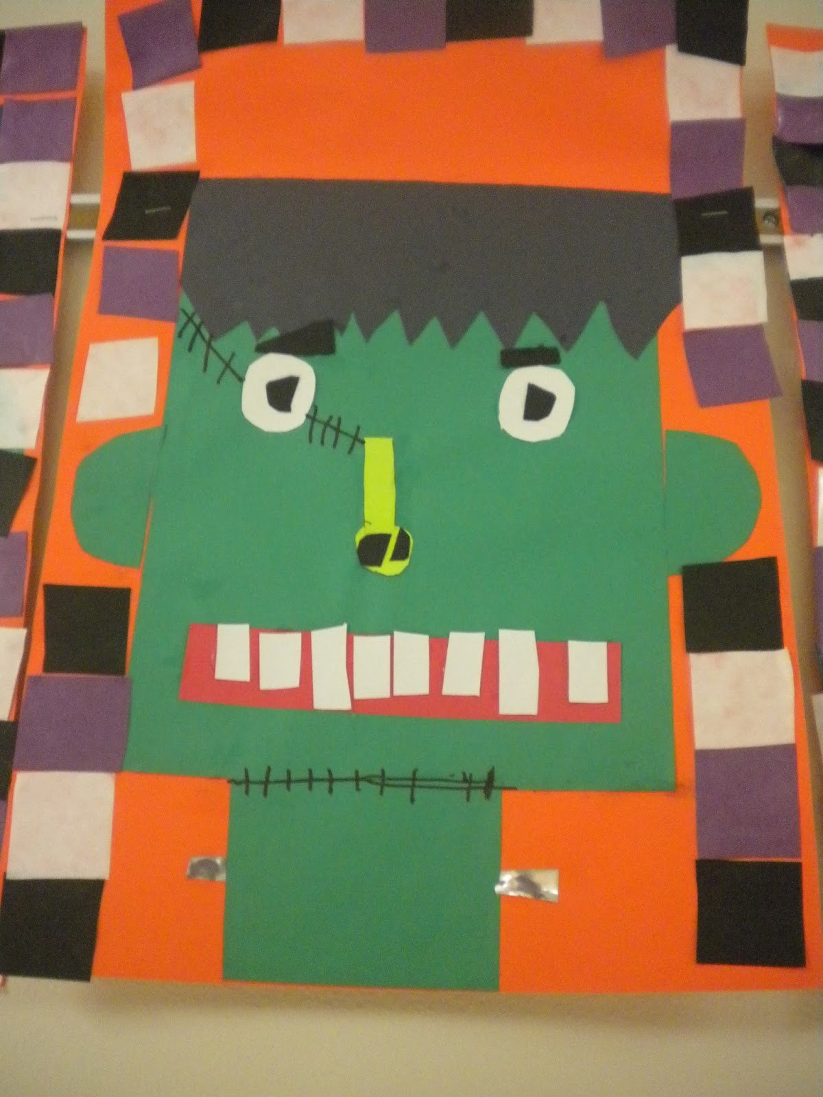 Mrs. Pierce's Polka Dot Spot: Paper Collage Frankenstein