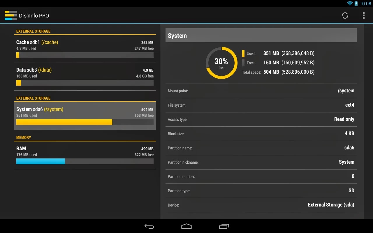 Download DiskInfo PRO 4.5 for Android | 100 MB APK