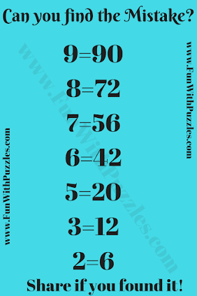 Logical Find the Mistake Puzzle: Odd One Out Challenge