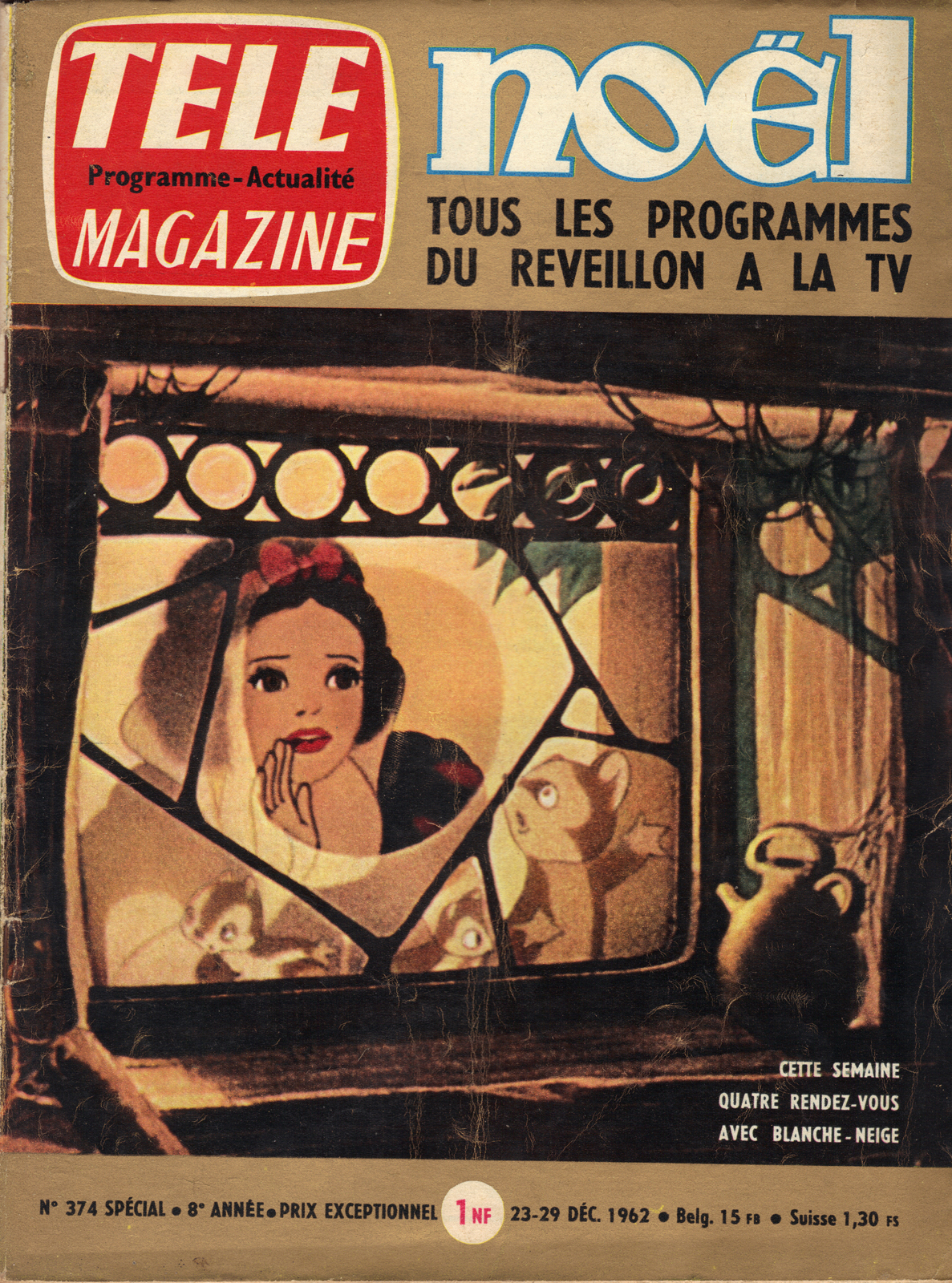 Filmic Light - Snow White Archive: 1962 French TV Guide
