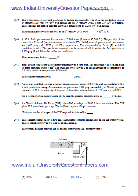 GATE 2016 PE Petroleum Engineering Question Paper PDF University gate-2016-pe-petroleum-engineering-question-paper-pdf-university