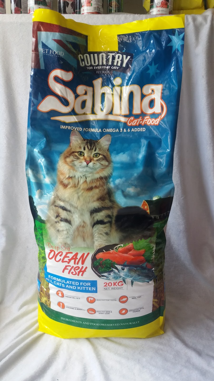 SABINA CAT FOOD 20KG ~ Rayrainbow Petshop