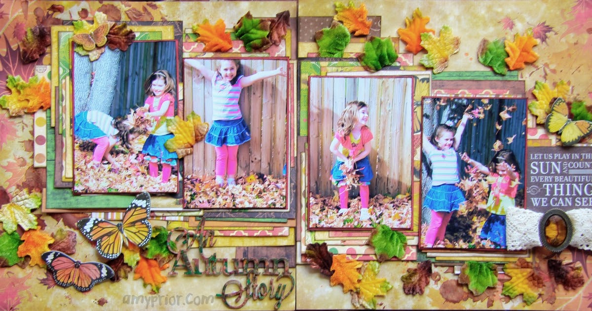 Scraps of Darkness and Scraps of Elegance: 2 Page Multi Photo Fall ...
