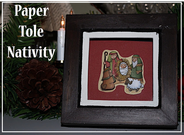 Creative "Try"als: Paper Tole Nativity Made from Christmas Cards