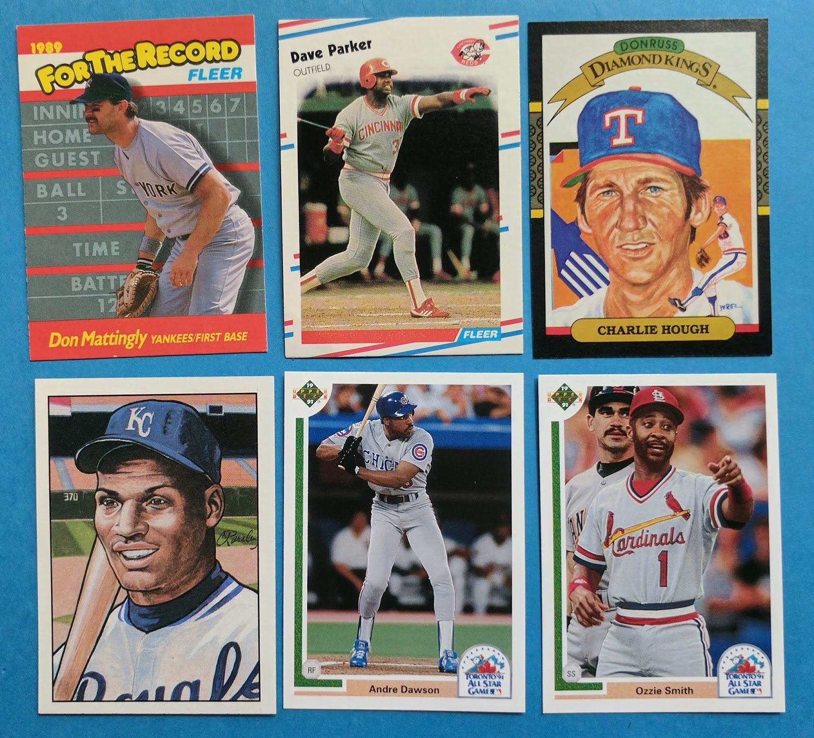 Baseball Card Breakdown: Card stacks from new guys