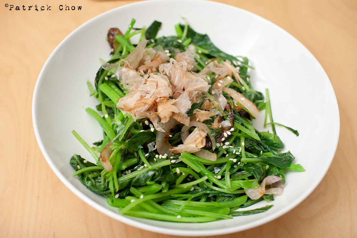 Cook With No Books: Wafuu spinach with bonito