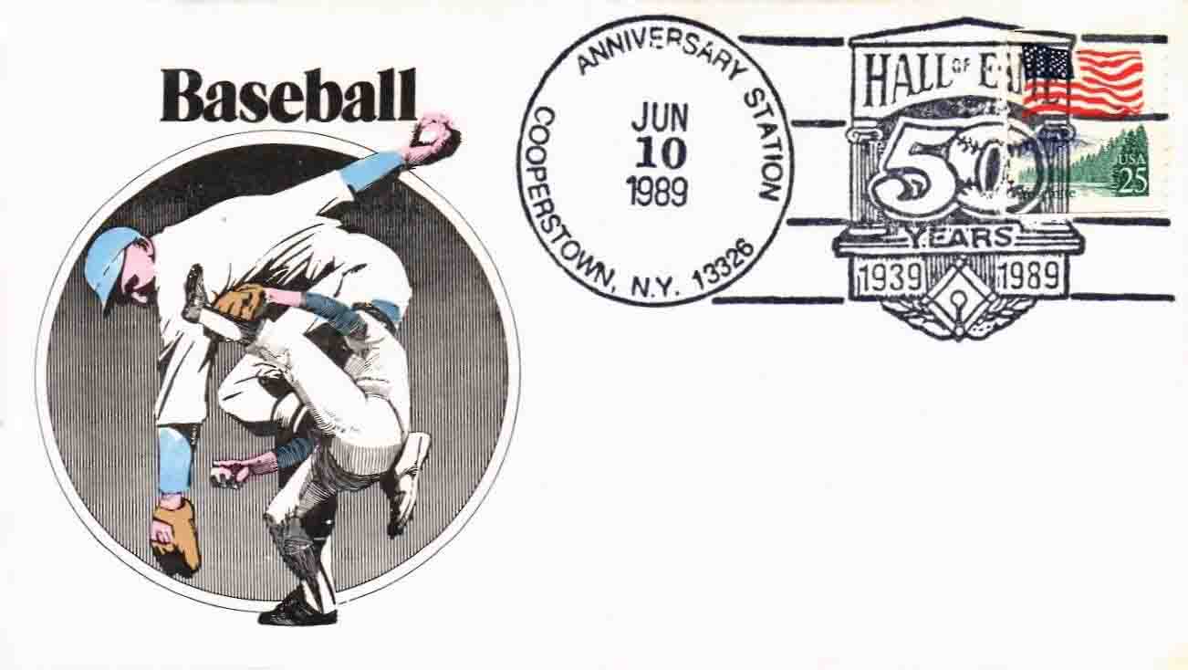 Baseball Stamps & Postmarks: Hall of Fame 50th Anniversary