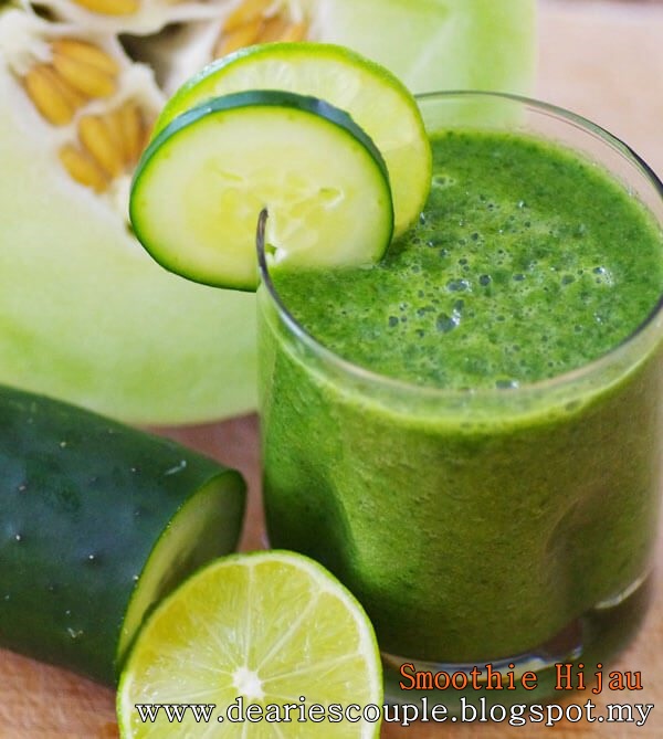 RESEPI: SMOOTHIE HIJAU TEMBIKAI SUSU DENGAN TIMUN - MRSLIEZ.COM