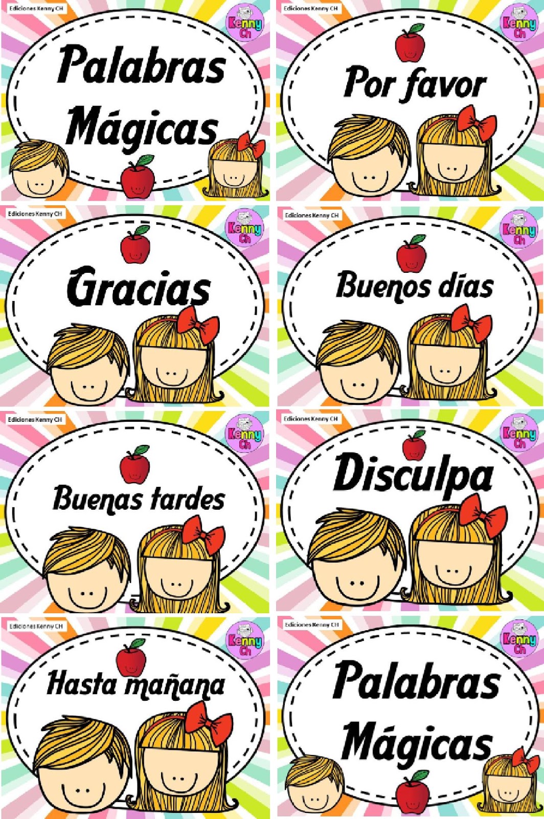 Fichas de Primaria: Palabras de cortesía