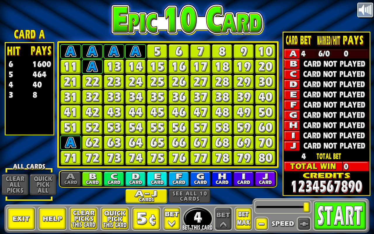 Epicenter Minnesota: Epic 10 Card Keno