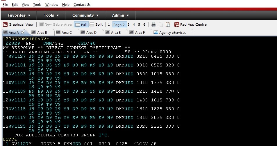 Sabre : How to sell flight segment (Itinerary) in Sabre system