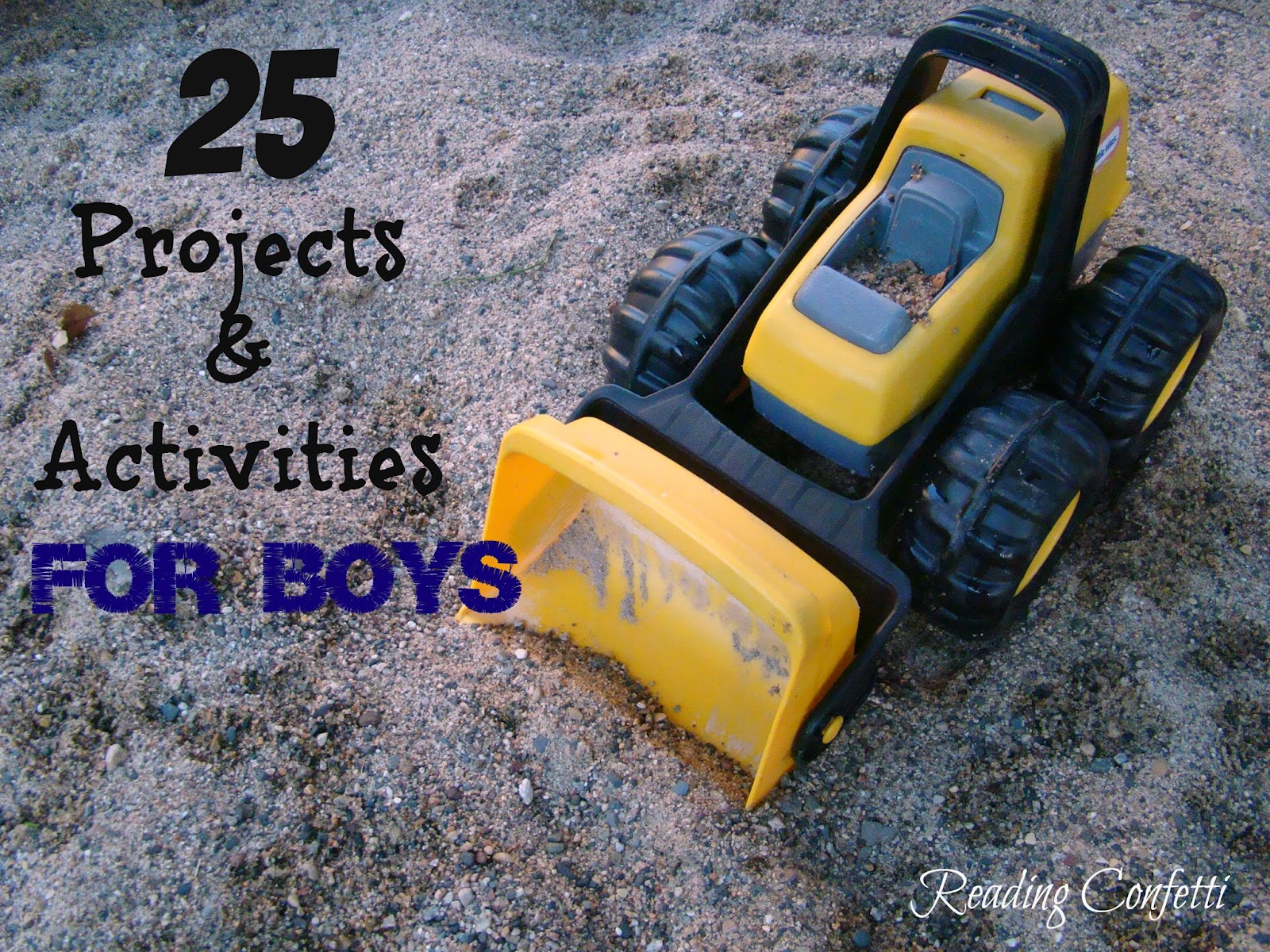 25 Projects for Boys: Kid's Co-op ~ Reading Confetti