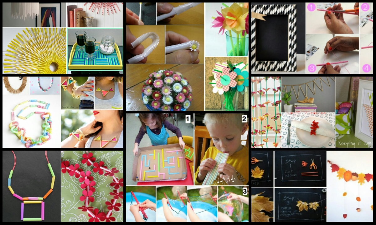 creative ideas with straws - crazzy craft