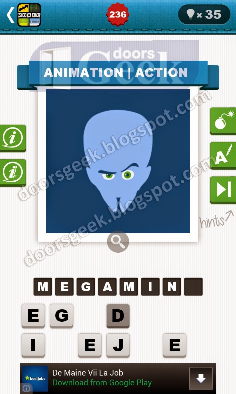 Movie Quiz Level 236 (bubble quiz games) ~ Doors Geek