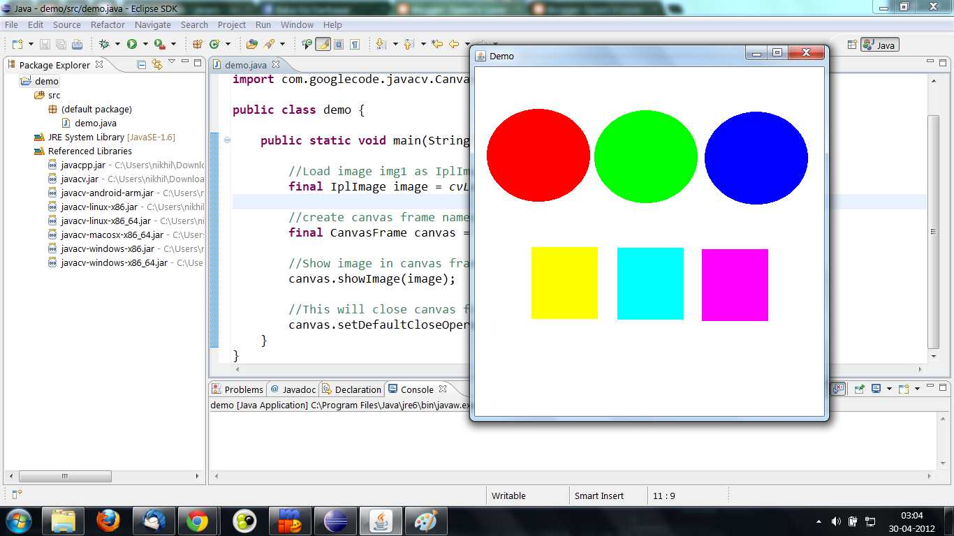 Opencv Lover Javacv Setup With Eclipse On Windows 7