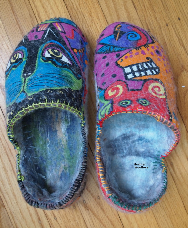 Wool love-functional fiber art: Silk Scarf Embellished Slippers- Part 3 ...