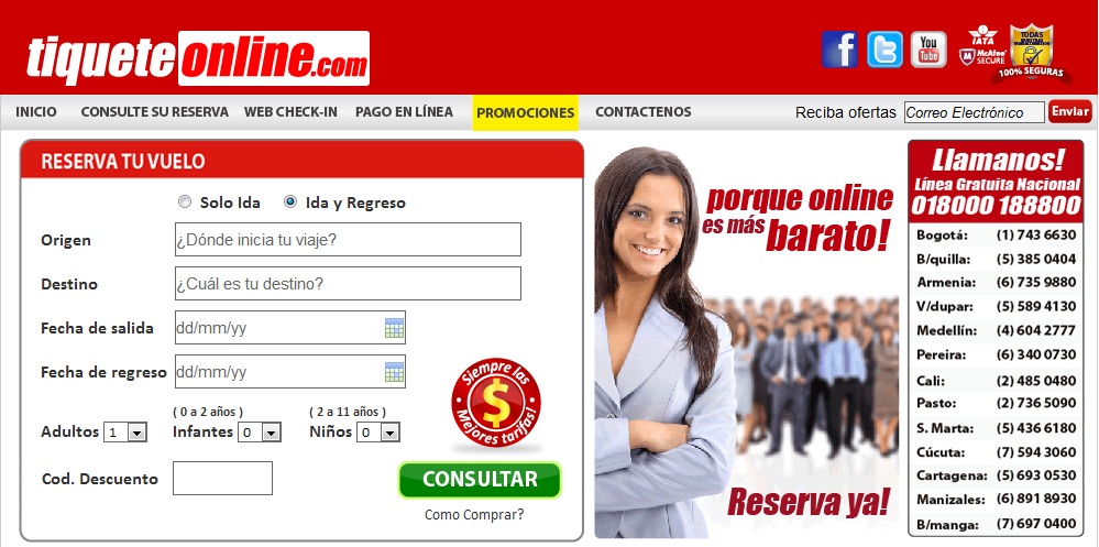 Recomendados Web Colombia: Compra de Tiquetes aereos Online