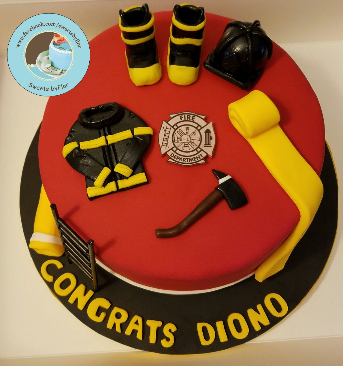 Sweets by Flor: Firefighter cake
