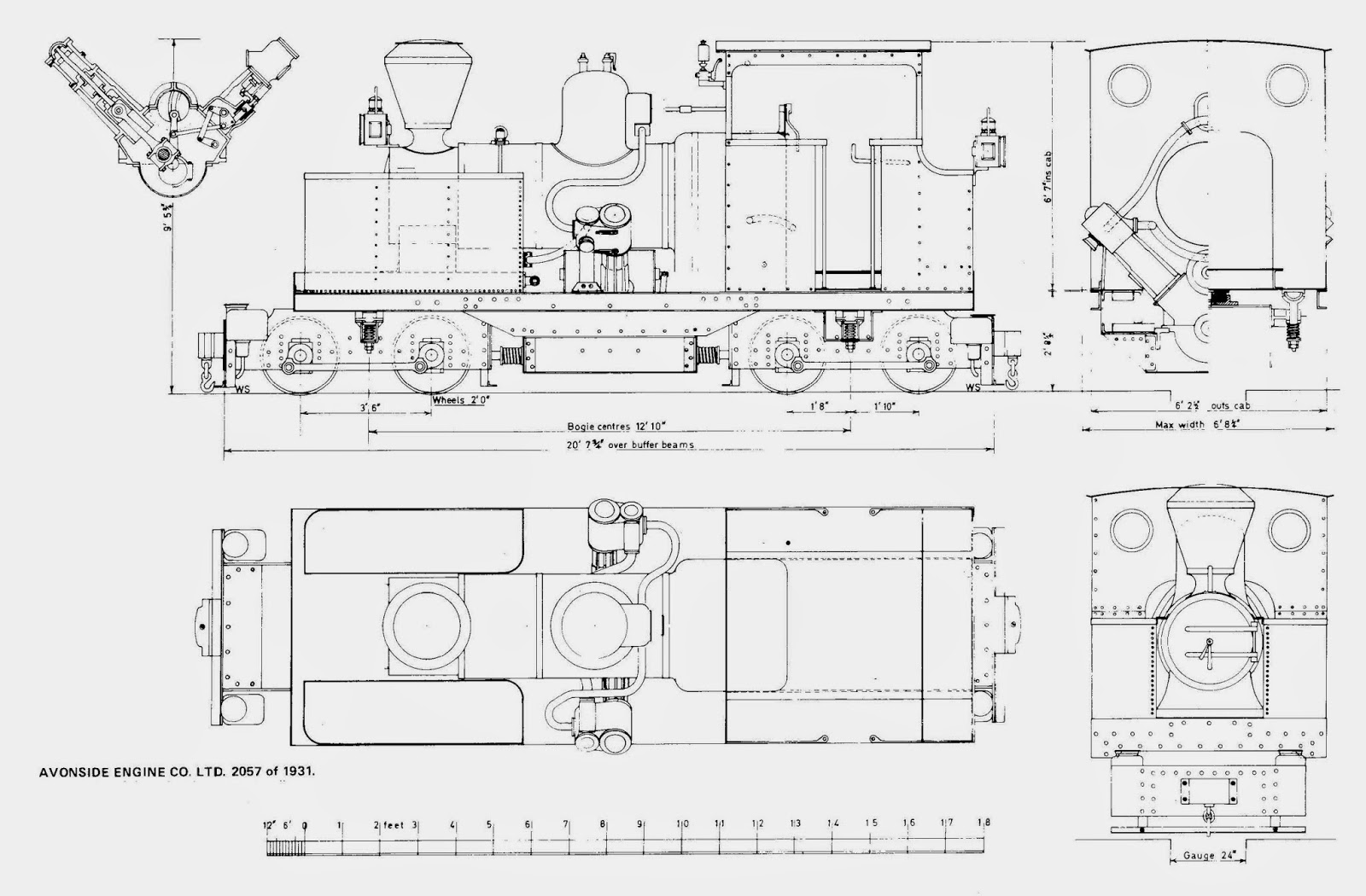 Heisler Locomotive Drawings