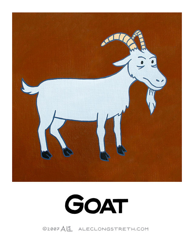 Alec Longstreth Illustration Blog: Alec's Animal Alphabet: Goat