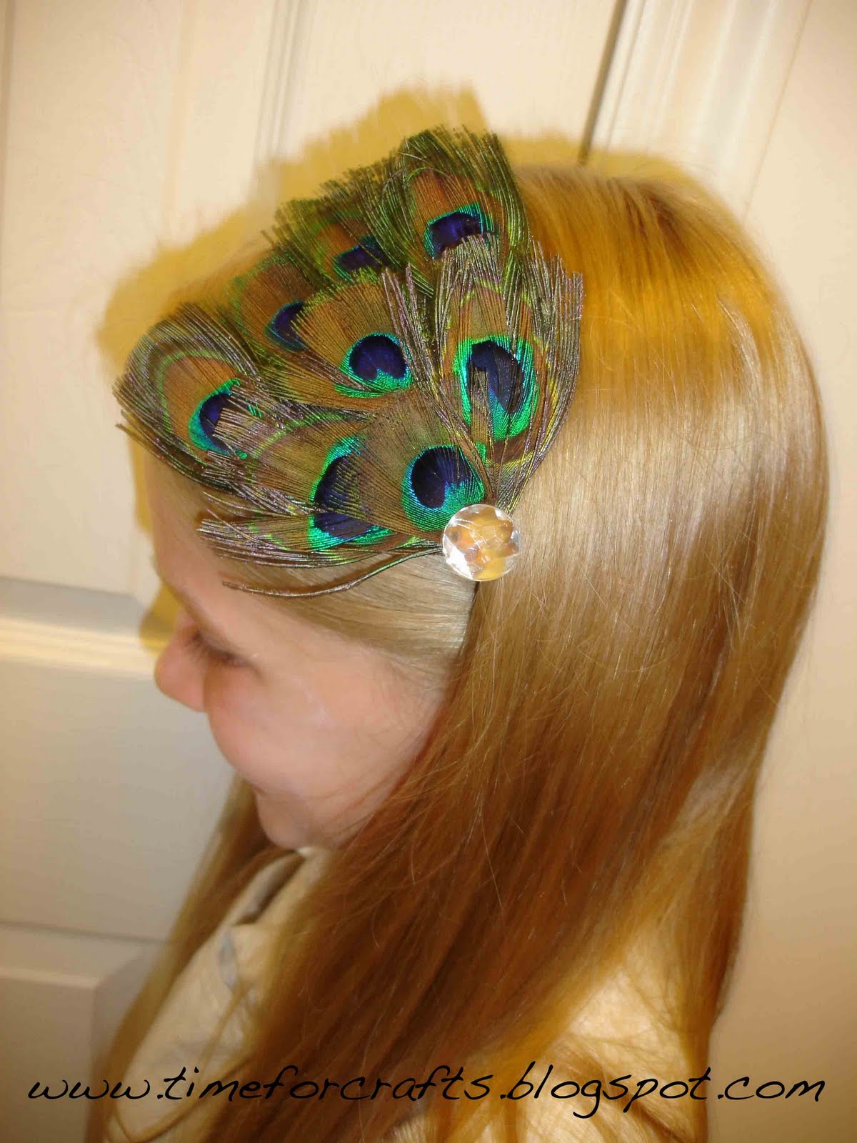 Time For Crafts: Peacock Feather Headband