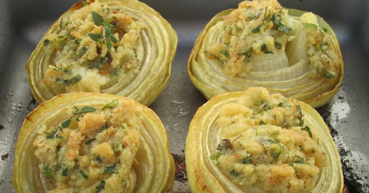 Cuchara, cucharilla, cucharón: Cebollas asadas al horno