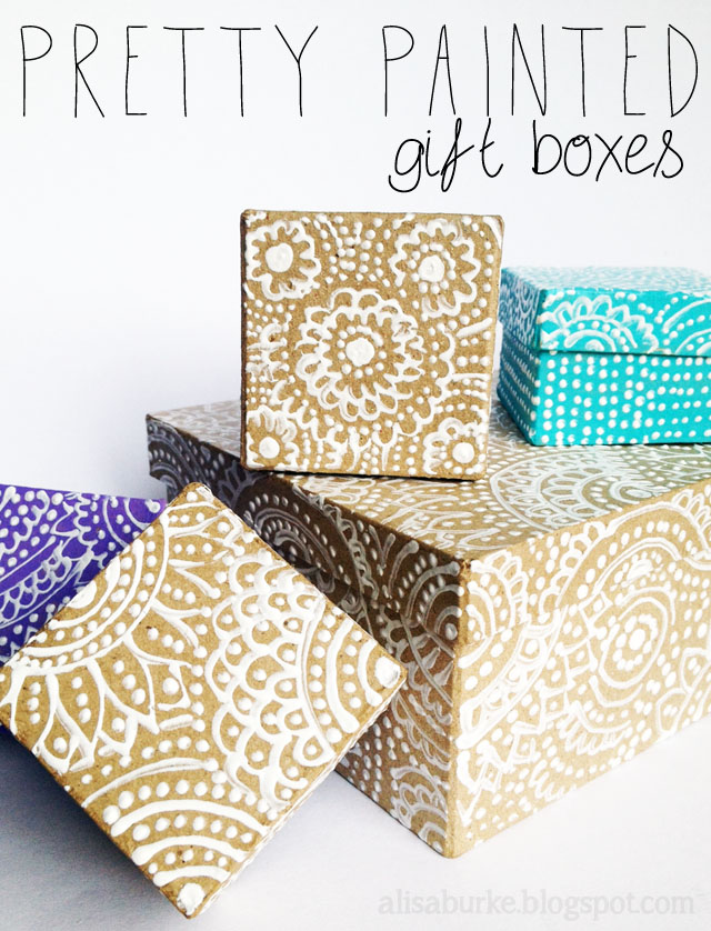 iLoveToCreate Blog: pretty painted gift boxes