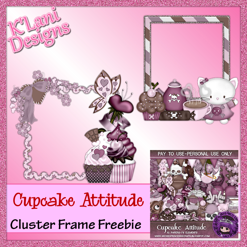 K'Lani Designs: Cluster Frame Freebie ~ Cupcake Attitude