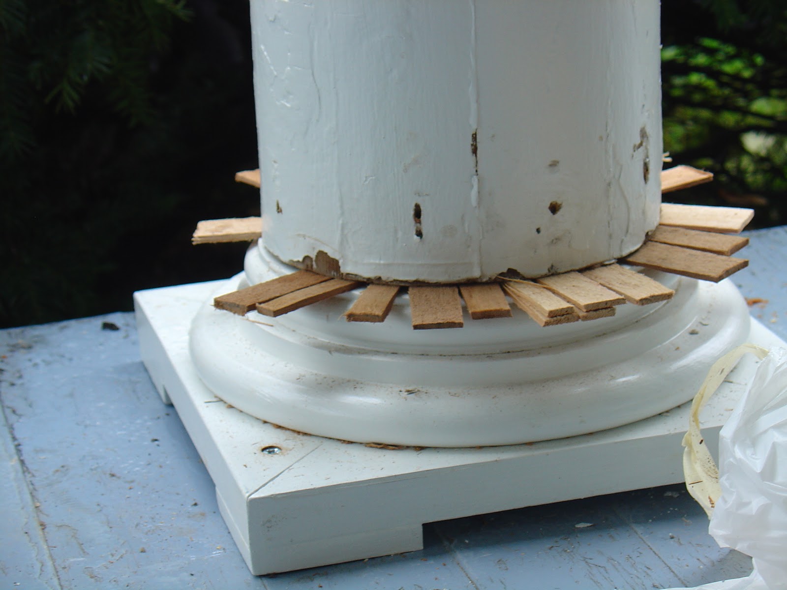 Life at Pugsley: Porch Column Bases 6: Just how crucial is it to secure ...