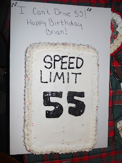 Cakes and Bakes: Brian's 55th Birthday / Speed Limit Sign Cake