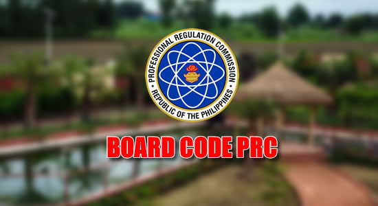 List of Board Codes listed on PRC website