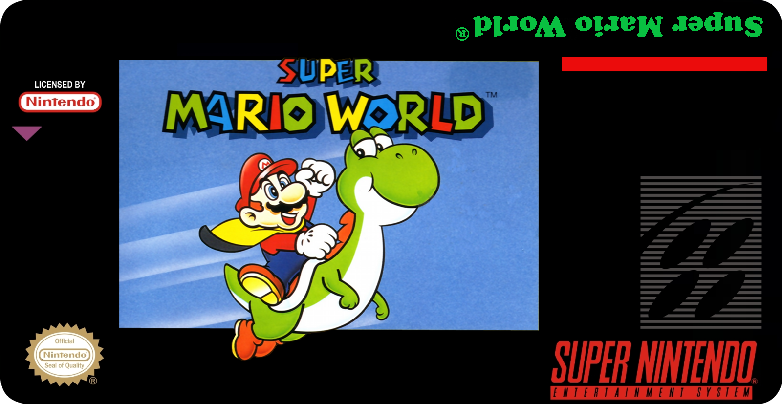 Super Nintendo Labels: Super Mario World (Playtronic)