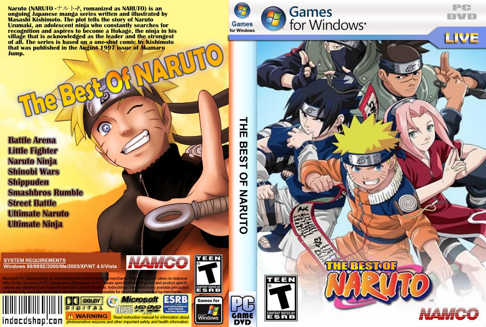 Cover Animes: The Best Of Naruto PC Games