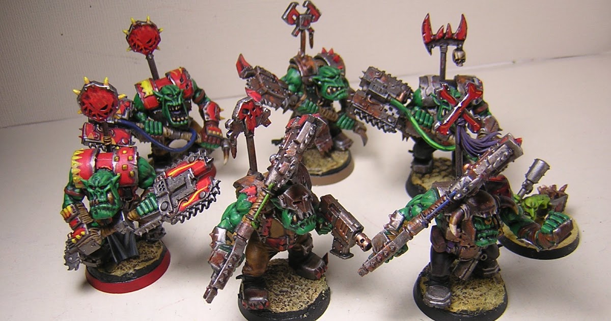 Warhammer 40k Orks (and more): Showcase: Big Choppa Nobz