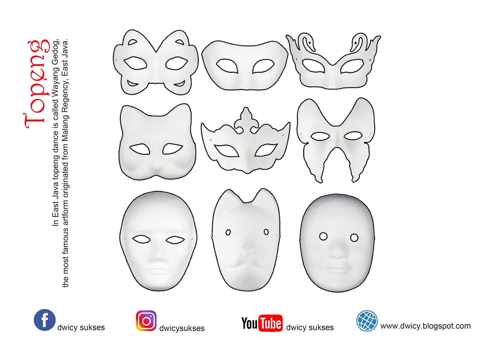 DwiCy Sukses: Membuat Topeng