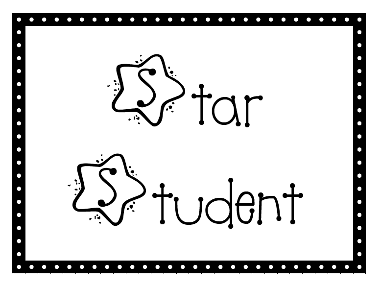 Finally in First: Star Student Freebie